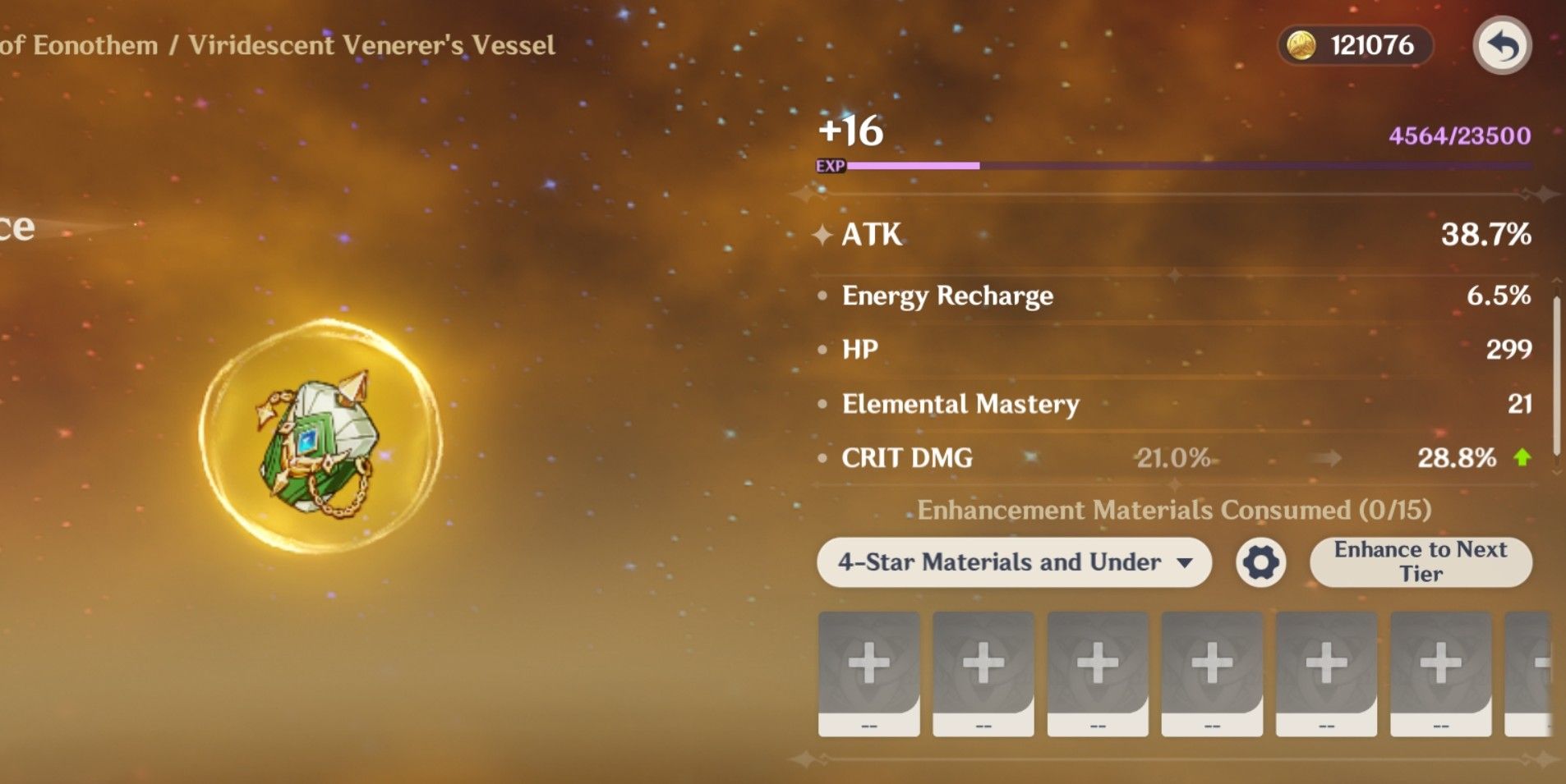 That's the highest crit damage I've ever had on artifacts... Genshin ...