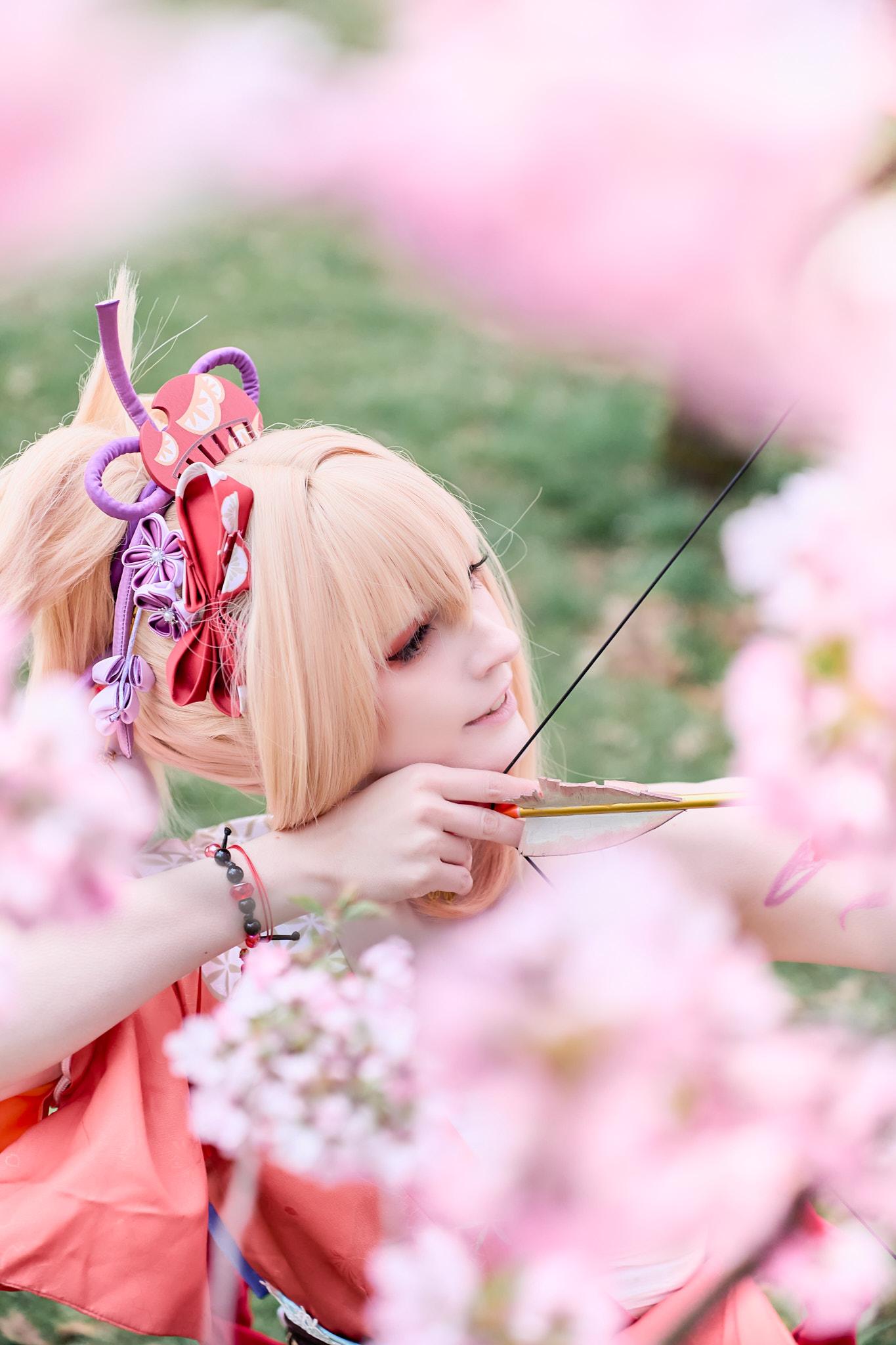 Yoimiya with cherry blossoms Genshin Impact | HoYoLAB