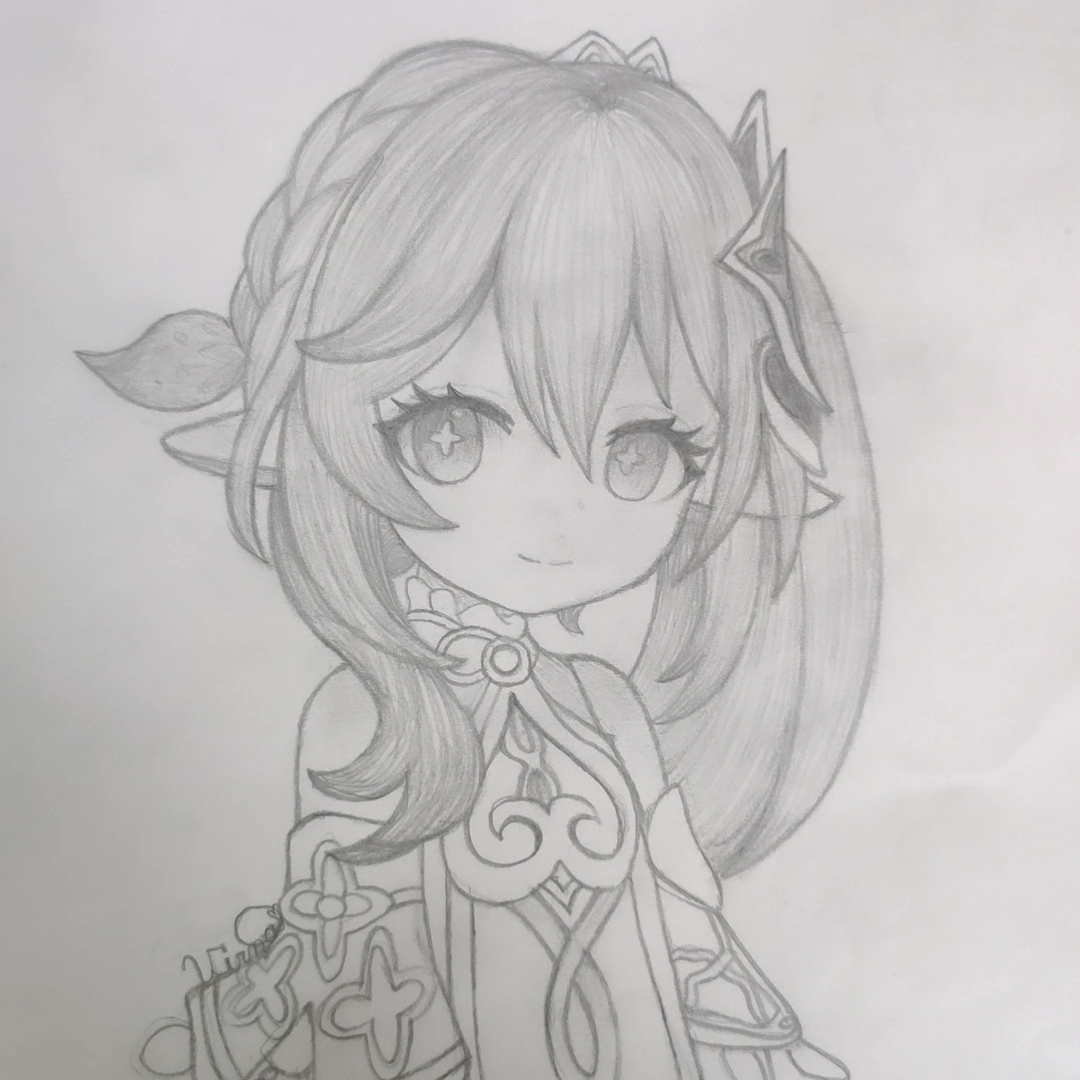 My Nahida drawing 💚🌼🌱🤍 Genshin Impact | HoYoLAB