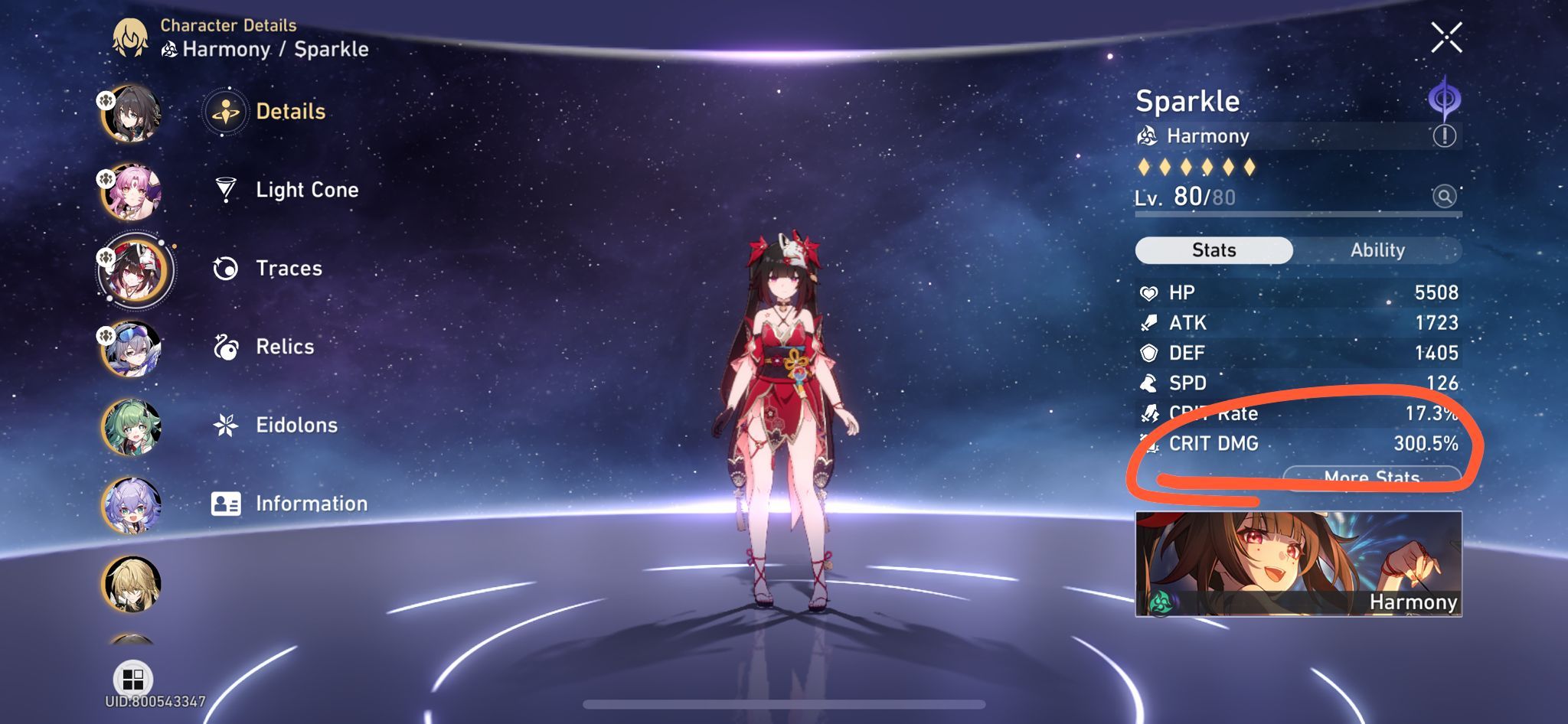 Do someone have a better CDMG for Sparkle? Honkai: Star Rail | HoYoLAB