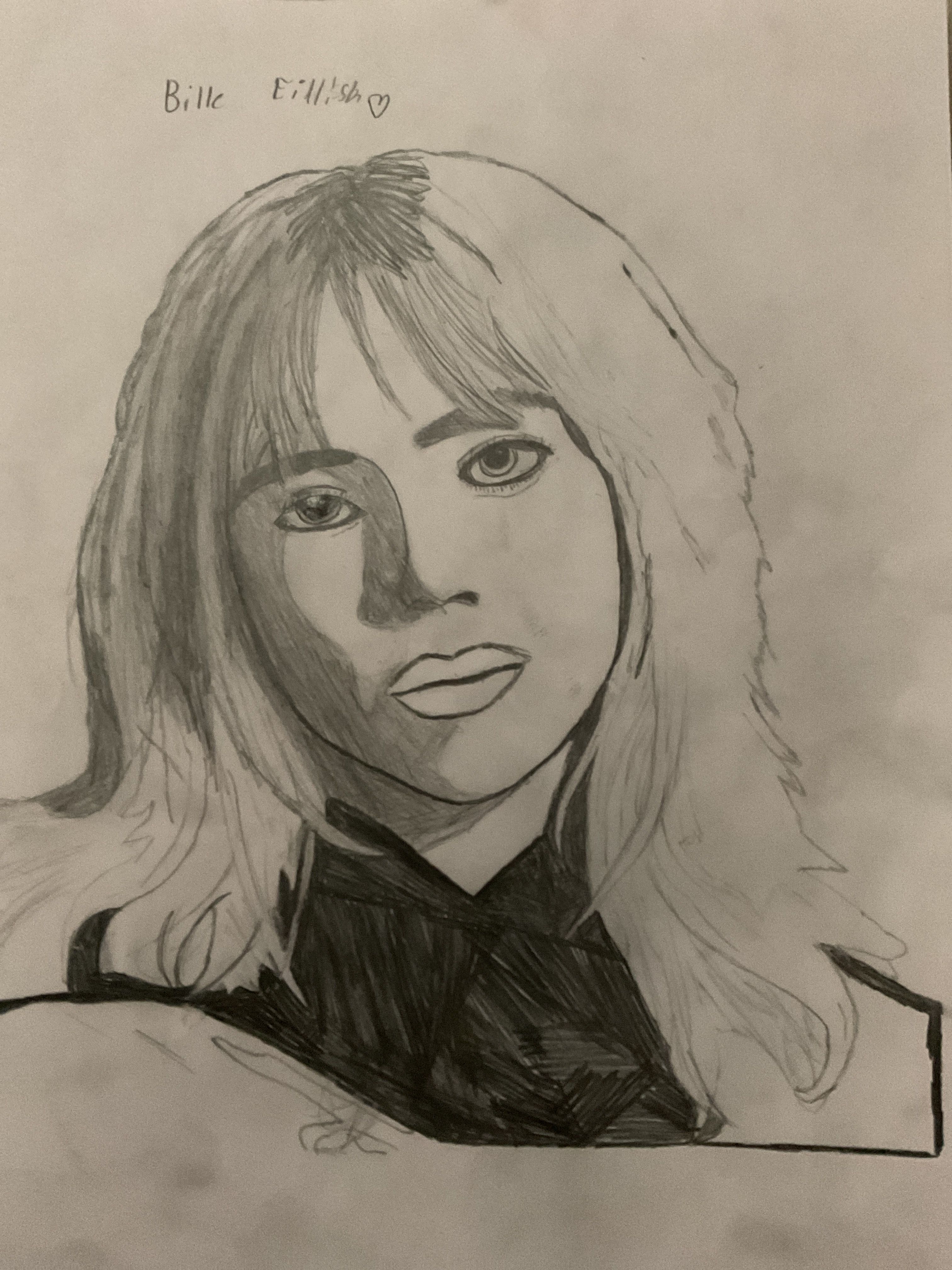 Billie Eillish drawing (for art class) | HoYoLAB