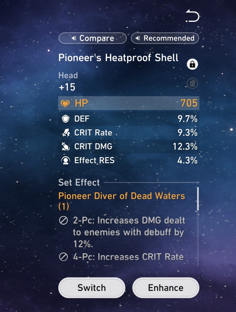 Relics for acheron Honkai: Star Rail | HoYoLAB