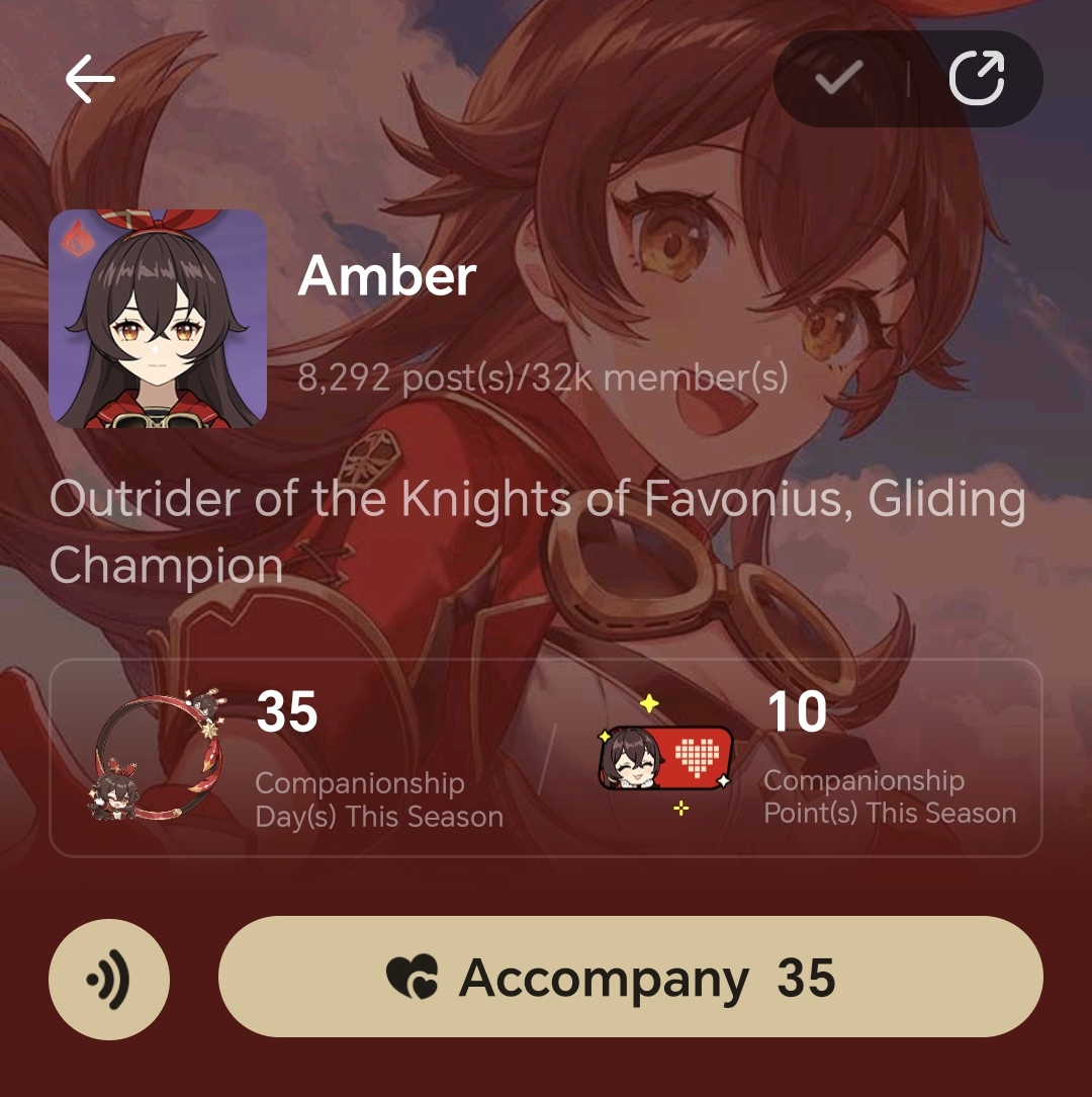 Amber fan badge Genshin Impact | HoYoLAB