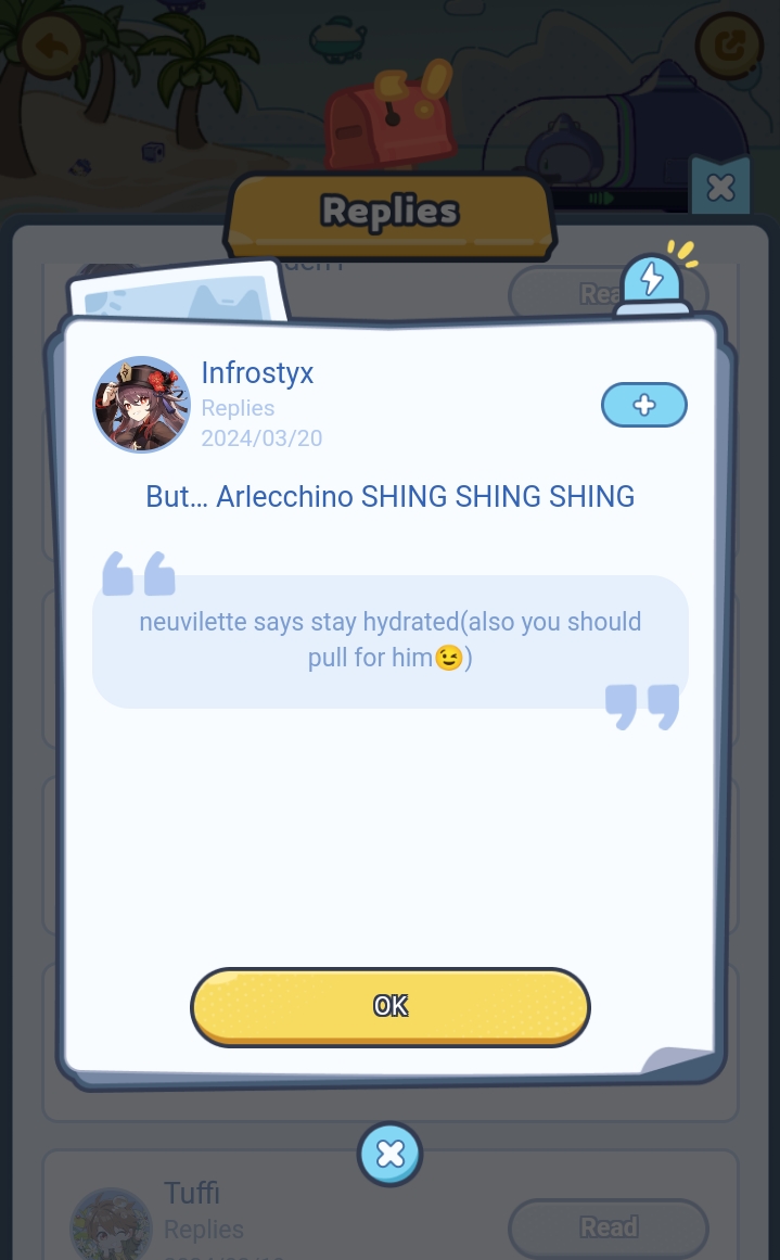 im guessing they REALLY want arleccino so they can SHING SHING SHING ...