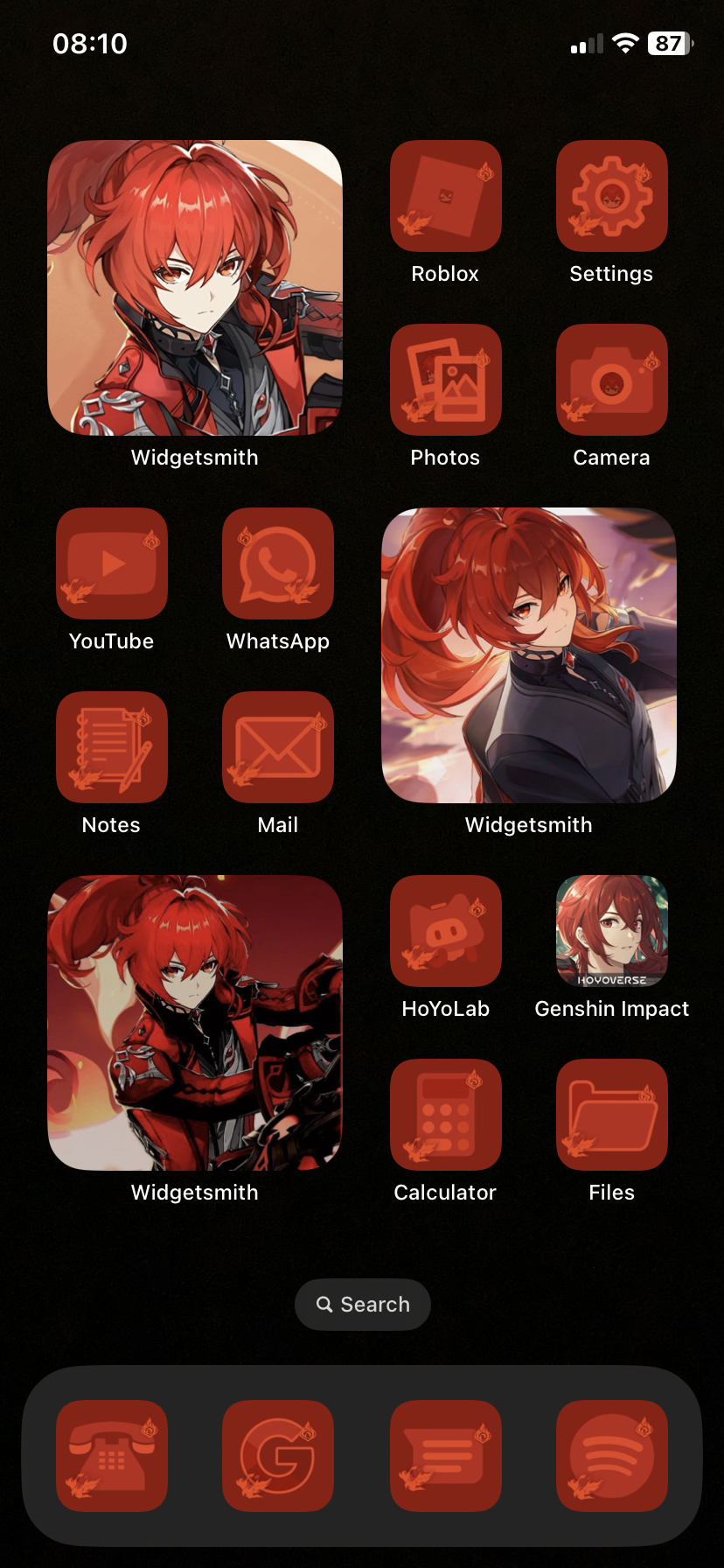 Diluc home screen layout! 🔥 Genshin Impact | HoYoLAB