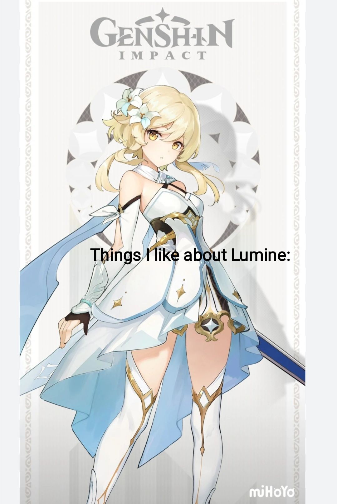 Things I like about Lumine Genshin Impact | HoYoLAB