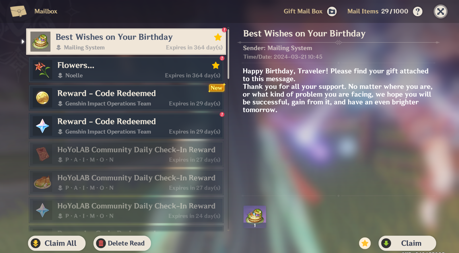 YEY , hoyo remeber my birthday! Genshin Impact | HoYoLAB