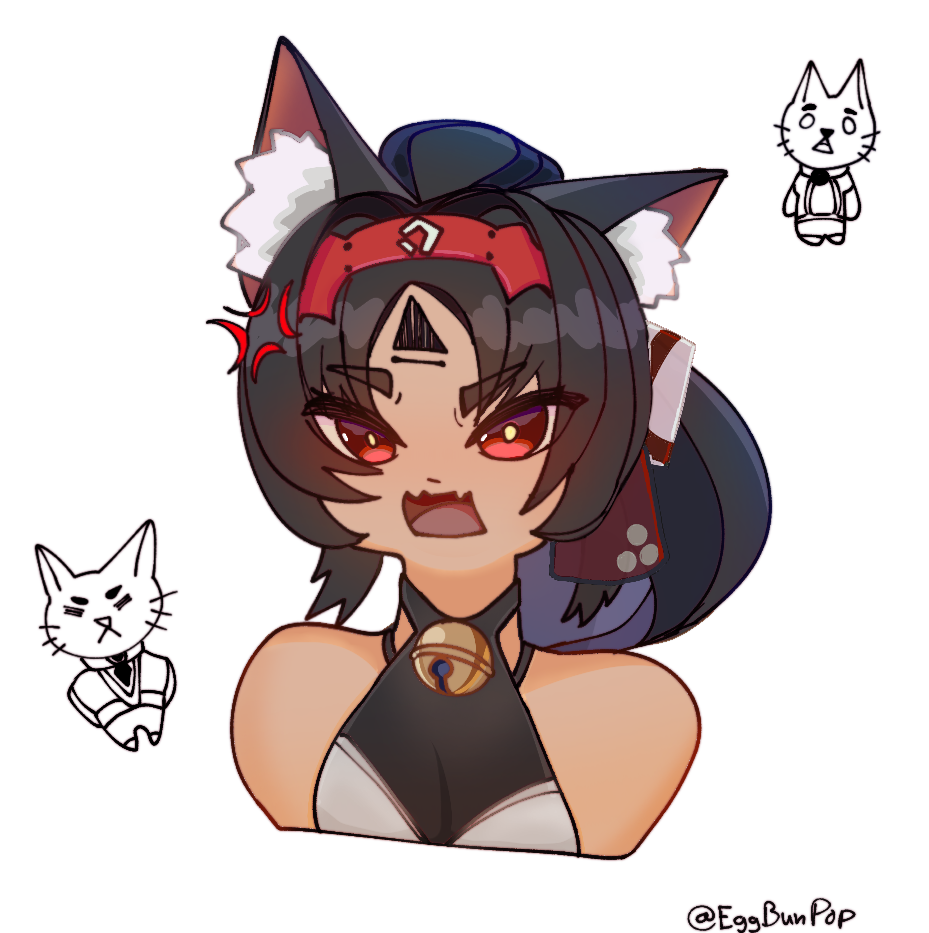 Nekomiya Mana Angry ~ sticker Zenless Zone Zero | HoYoLAB