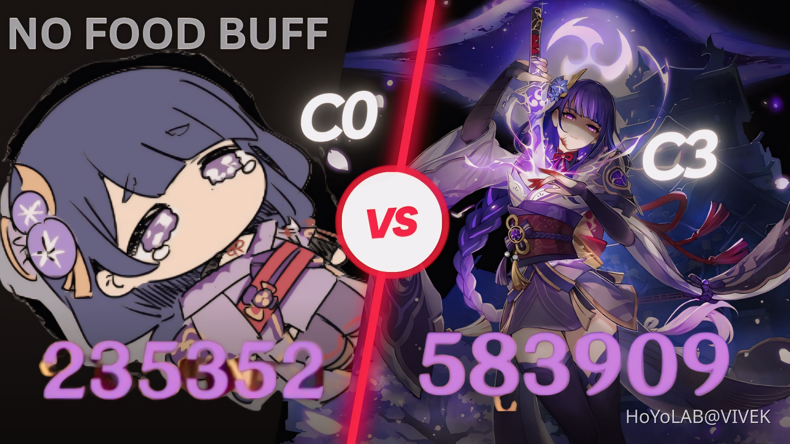 C0 VS C3 RAIDEN SHOGUN DAMAGE SHOWCASE Genshin Impact | HoYoLAB