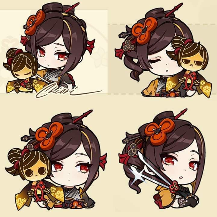 CHIORI EMOTES ⁉️⁉️ Genshin Impact | HoYoLAB