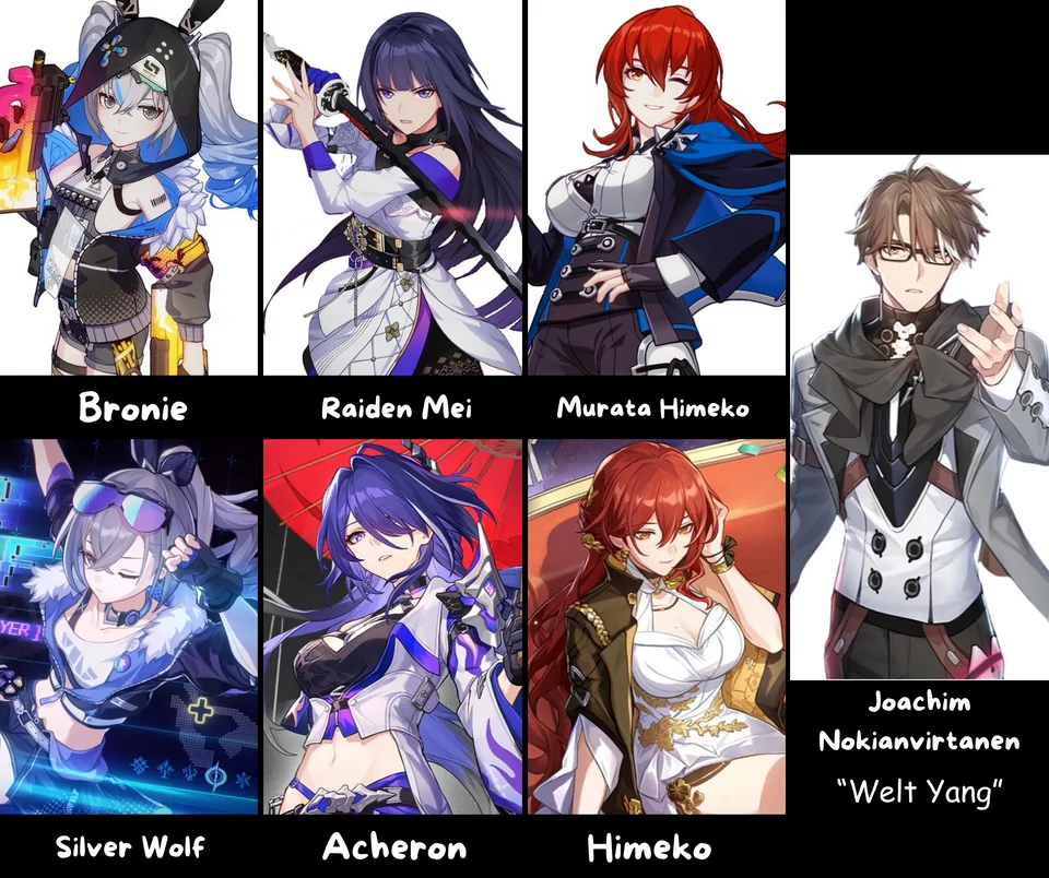 Every HI3 characters & similarities in Star Rail Honkai: Star Rail ...