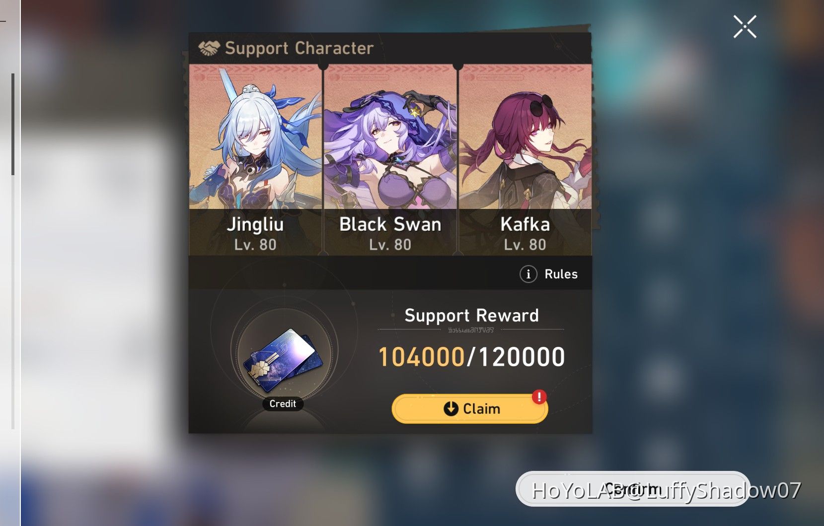 highest credit from support I have ever got 😭😭😭 Honkai: Star Rail | HoYoLAB