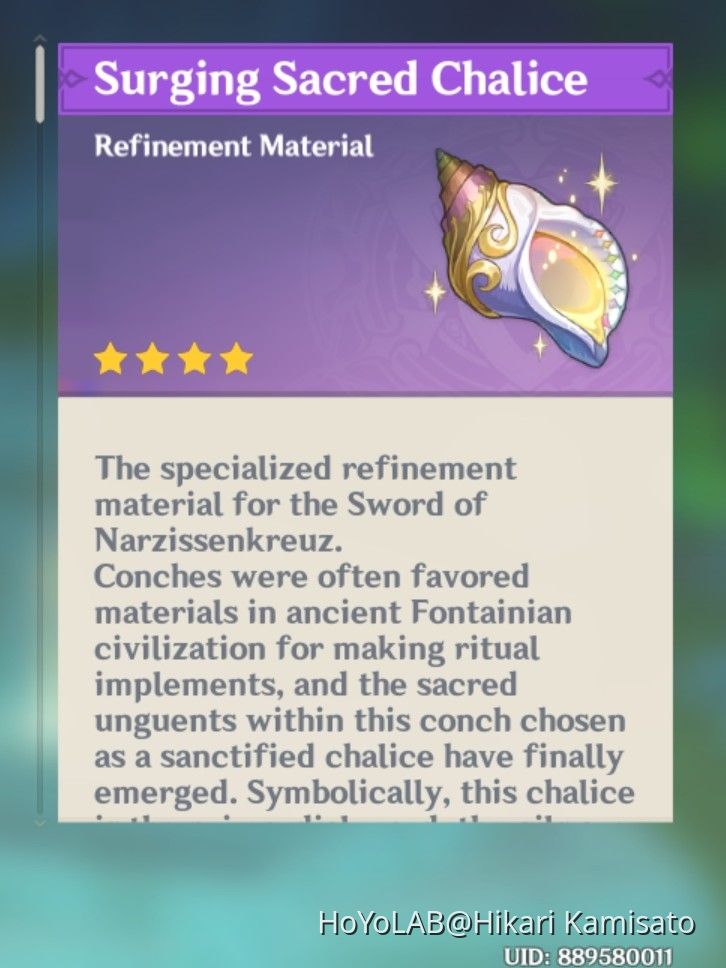 Surging Sacred Chalice × Sword of Narzissenkreuz ⚔️😚 Genshin Impact ...