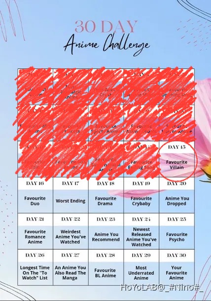 30 day anime challenge, day 15 | HoYoLAB
