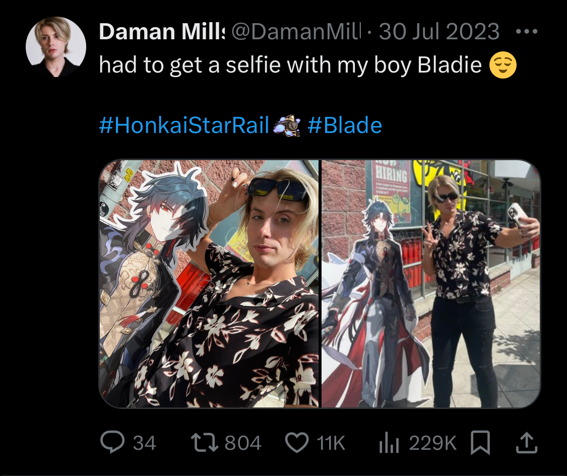 Tweets by daman mills/lyney va/blade va/frieza va I found funny Honkai ...
