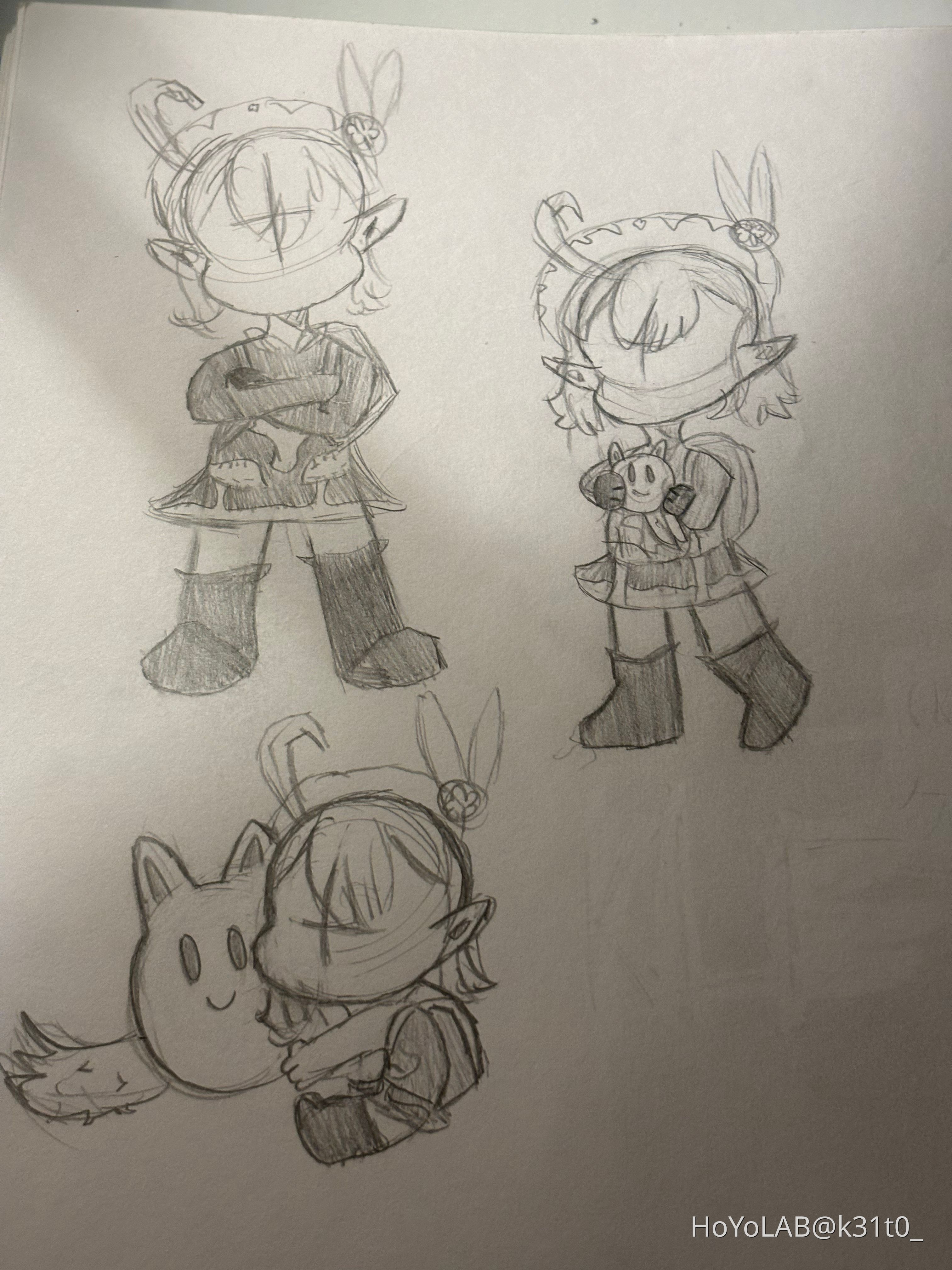 I drew klee and alice! Genshin Impact | HoYoLAB