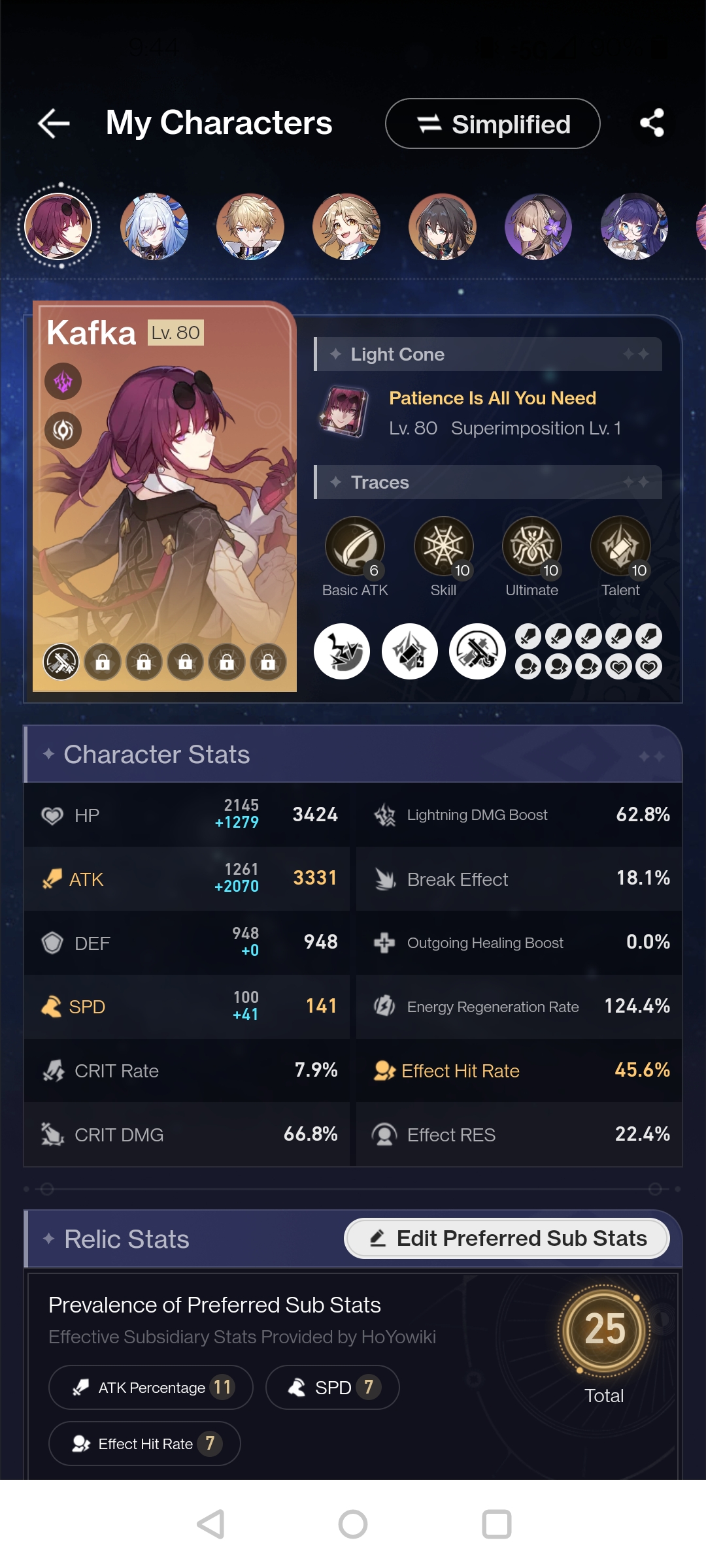 Finished Kafka build Honkai: Star Rail | HoYoLAB