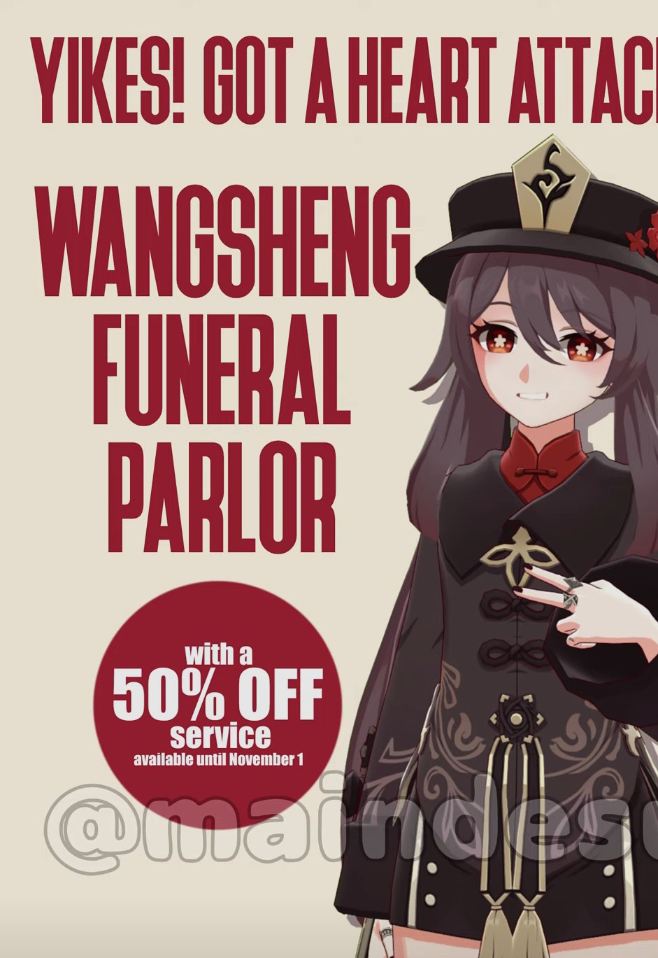 Hu Tao poster Genshin Impact | HoYoLAB