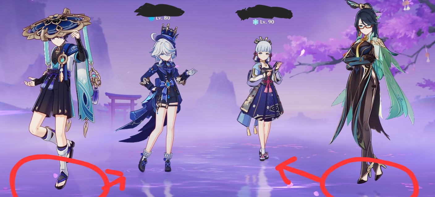 Cool little detail (ah yes anemo characters and their floating/flying ...