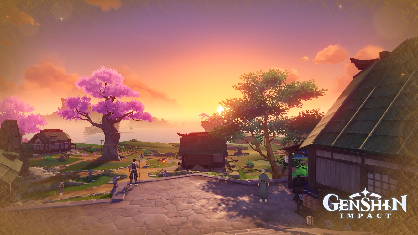 A beautiful image of the sunset in Inazuma Genshin Impact | HoYoLAB