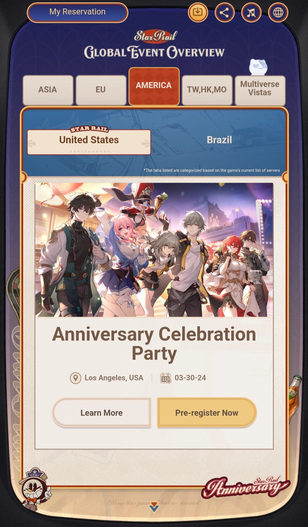 Anniversary Celebration party Honkai: Star Rail | HoYoLAB