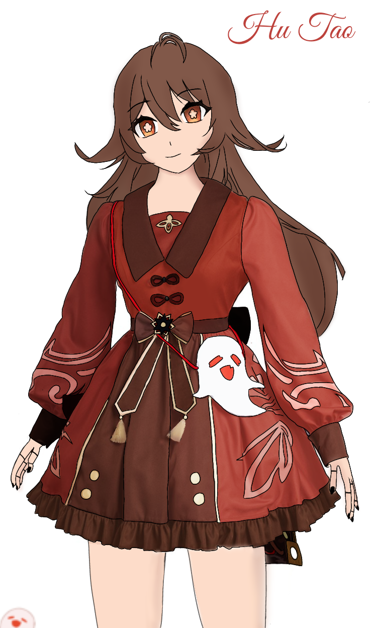 Hu tao fan art (+process and reference) Genshin Impact | HoYoLAB