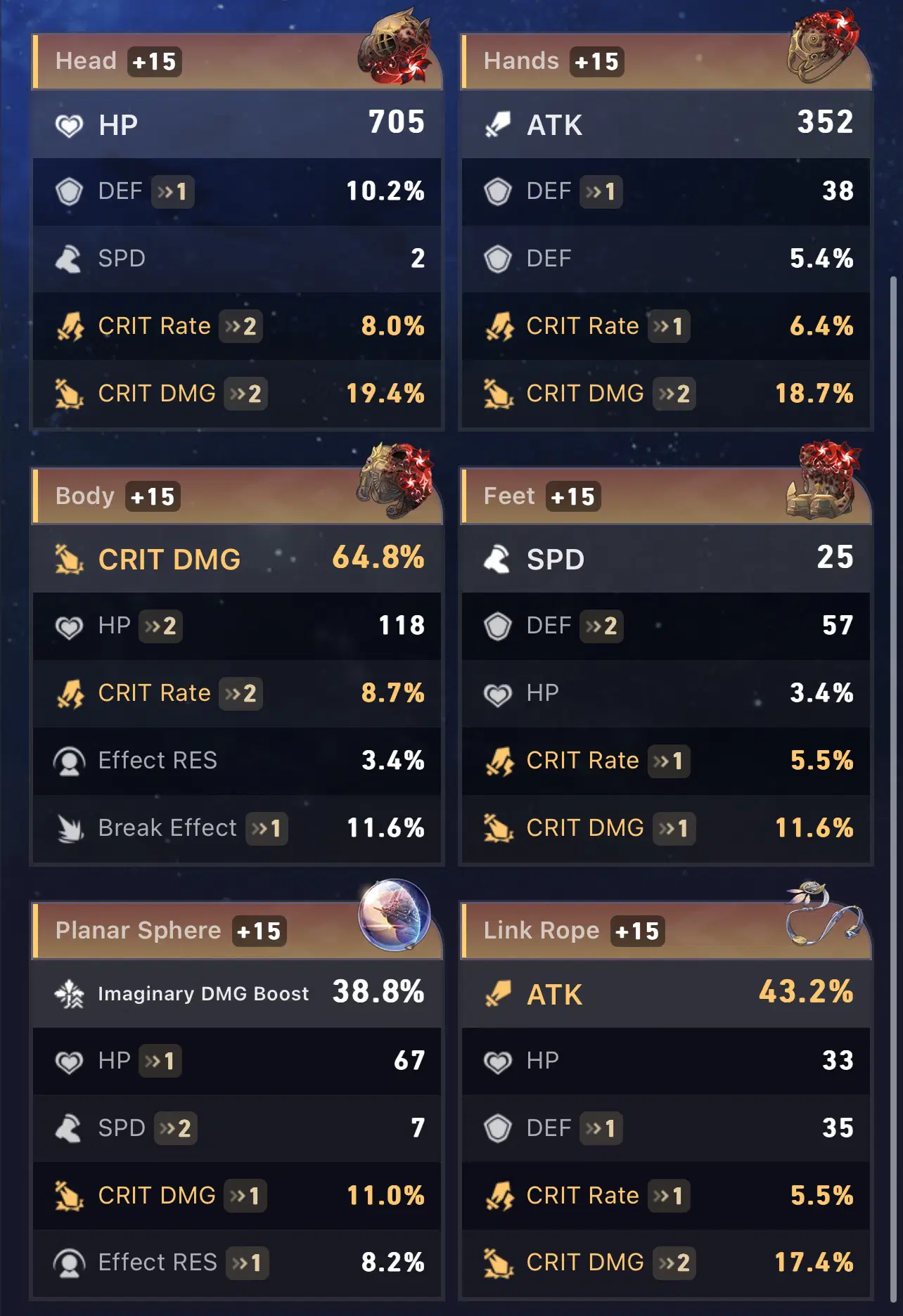 Acheron prefarm relics Honkai: Star Rail | HoYoLAB