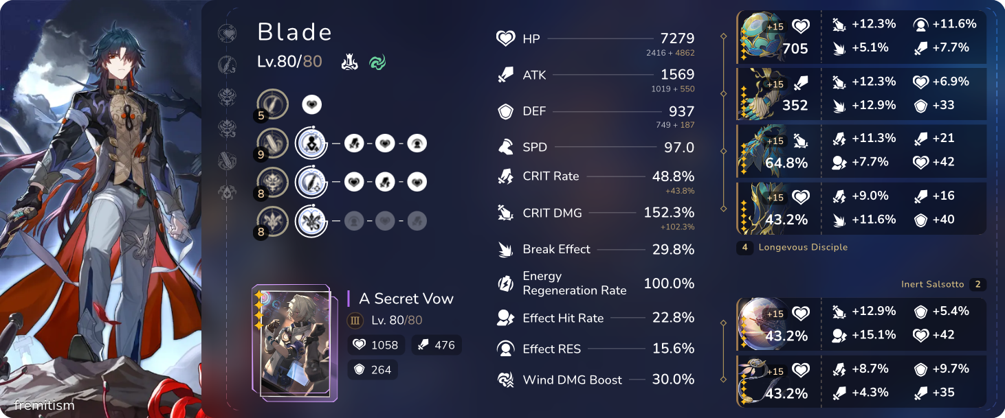 blade build kinda sucks i haven’t touched the game since before 2.0 ...