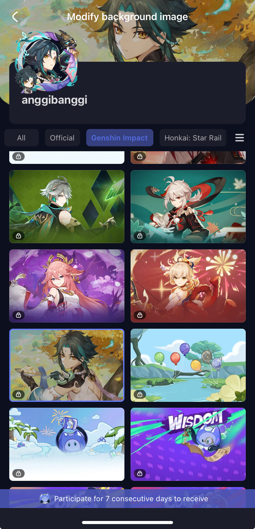 Hoyo pls let me unlock Xiao profile bg Genshin Impact | HoYoLAB