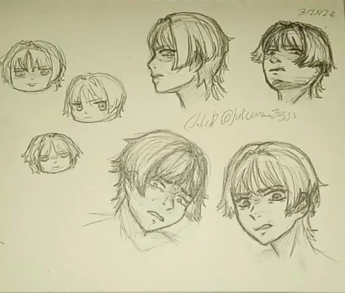 judging face drawing