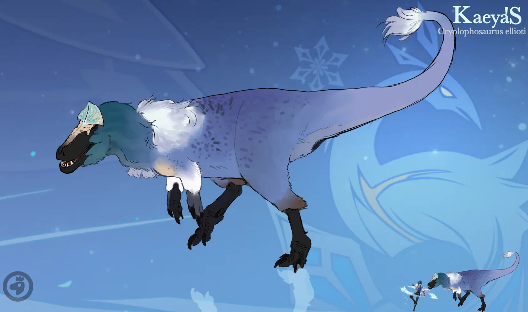 cryolophosaurus coloring page