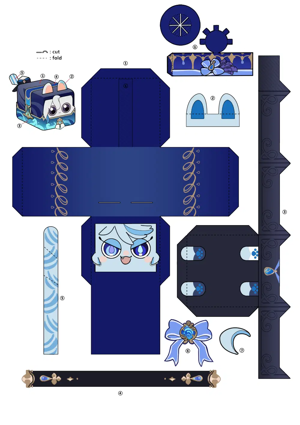 FURina (with papercraft template) Genshin Impact | HoYoLAB