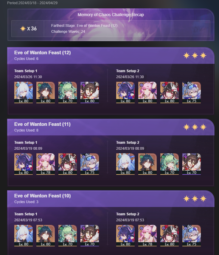 finally, my first time clearing MoC 12 full star as f2p Honkai: Star Rail | HoYoLAB
