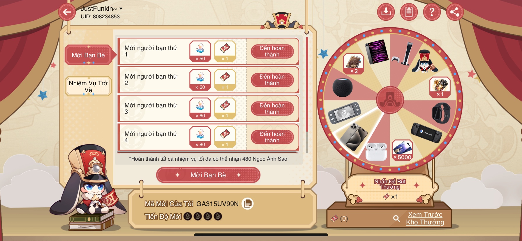 please help me here is my invitation code (có ai giúp mình đc ko code ...