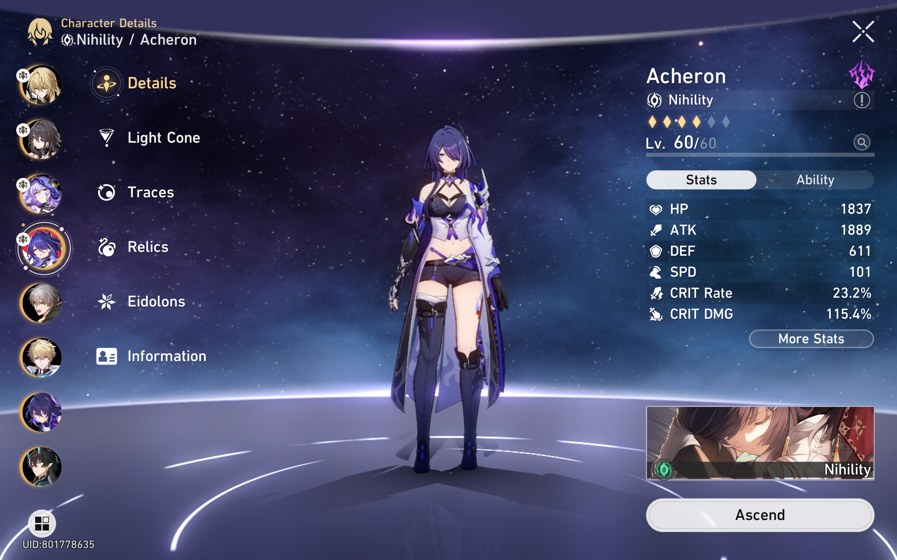 won the 50/50 on Acheron banner Honkai: Star Rail | HoYoLAB