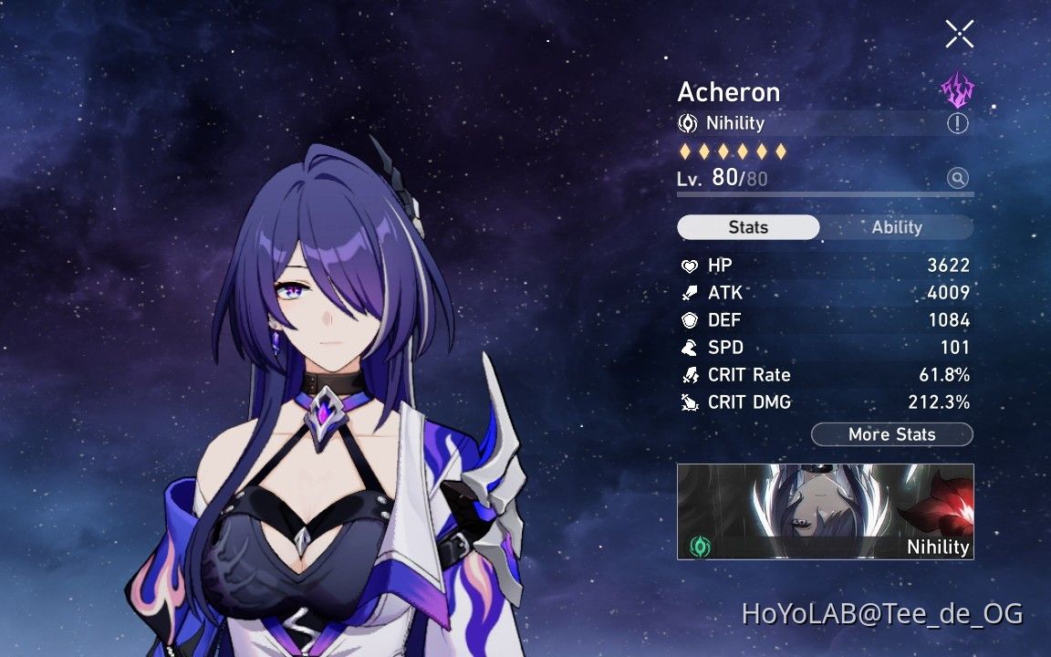 My current Acheron Build😁👍🏾 Honkai: Star Rail | HoYoLAB