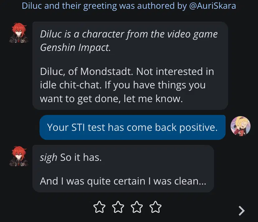 Genshin Impact boys react to: Positive STI tests | Character AI Genshin ...