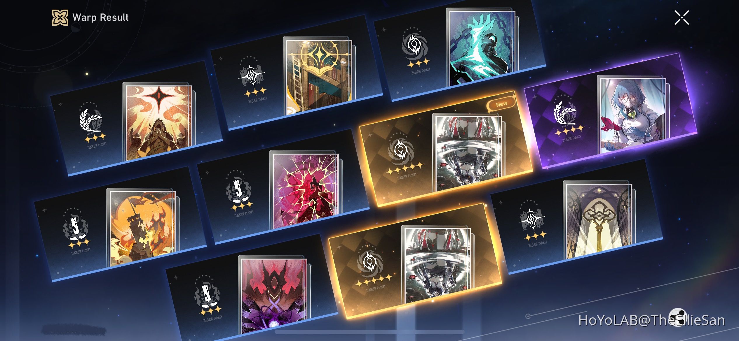 Acheron came home! Got her AND two copies of her LC on 100 pulls total ...