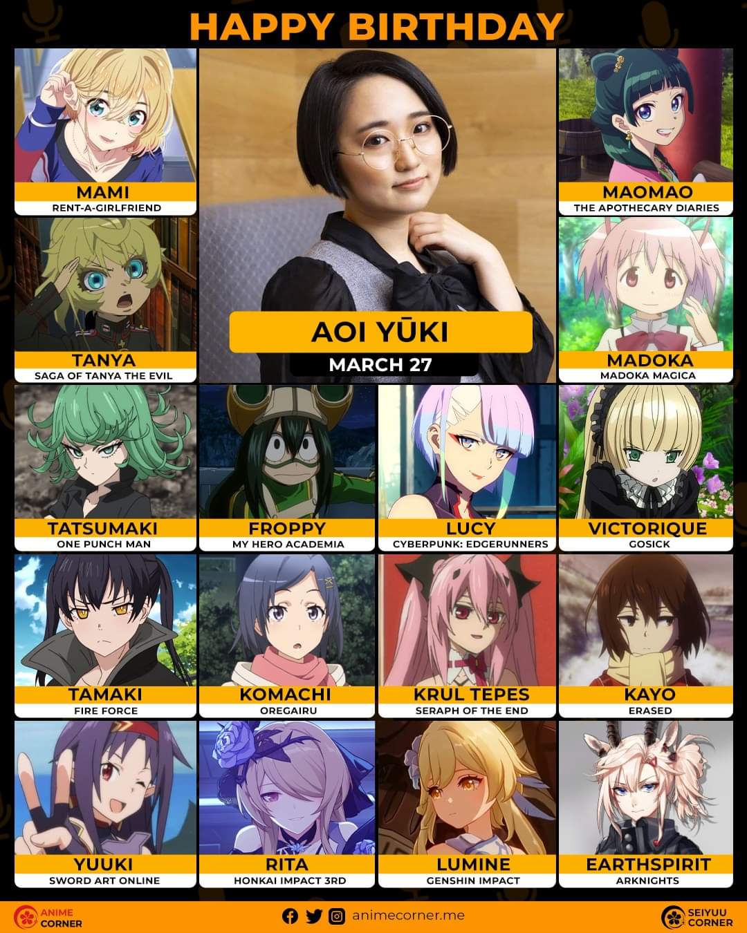 #Genshin HAPPY BIRTHDAY 🎉 YUUKI AOI (悠木 碧) - CV của HOTARU (LUMINE) :3 ...
