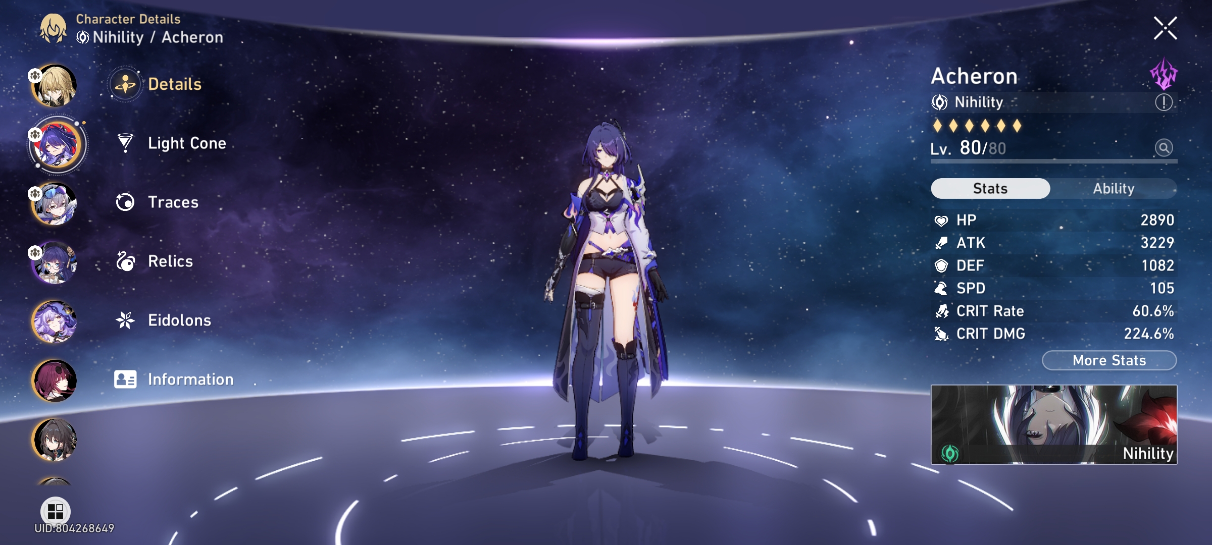 This is my Acheron build at the moment Honkai: Star Rail | HoYoLAB