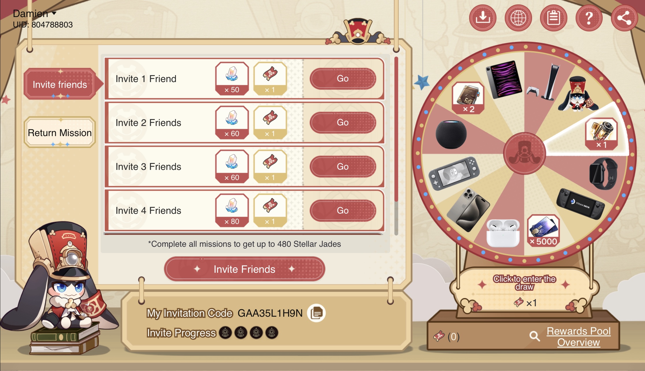 Invitation Code Honkai: Star Rail | HoYoLAB