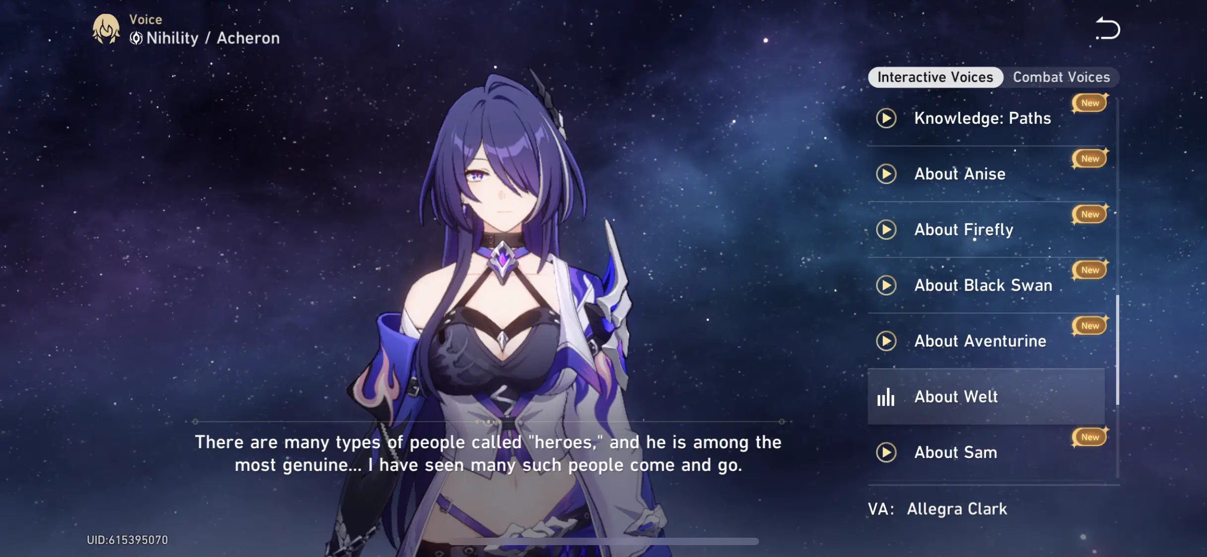 Acheron know about Honkai 3rd Welt Honkai: Star Rail | HoYoLAB