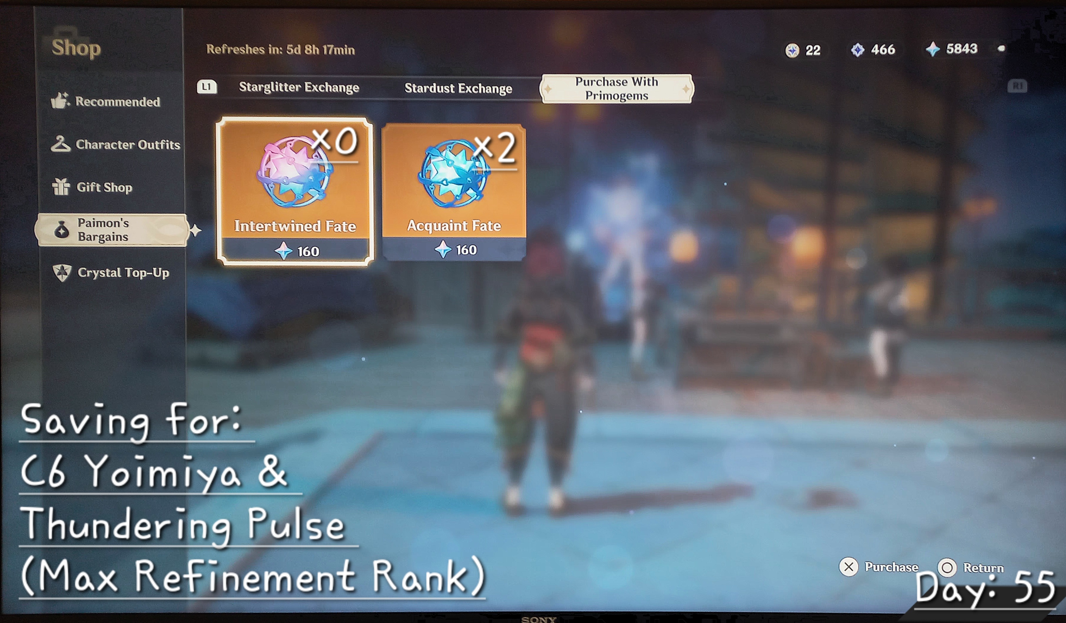 Saving for C6 Yoimiya & Thundering Pulse (Max Refinement Rank) Day: 55 ...