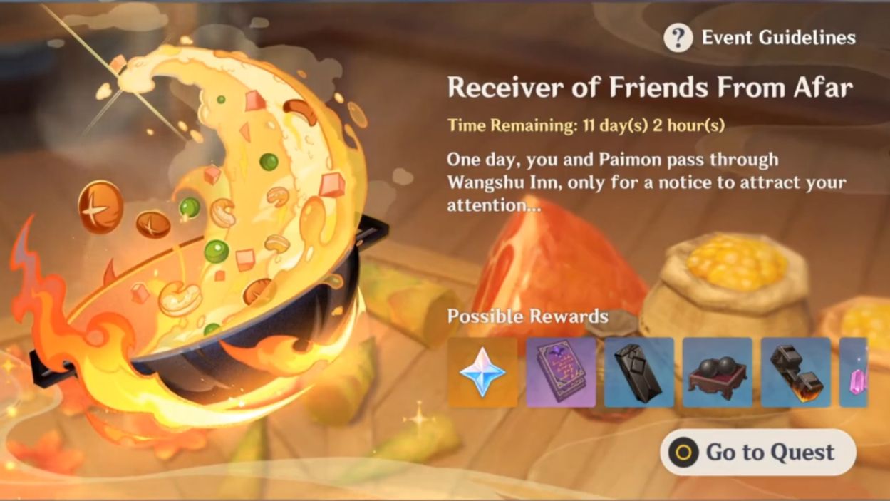 Genshin Impact - 4.4 Event - Receiver of Friends From Afar [compilation ...