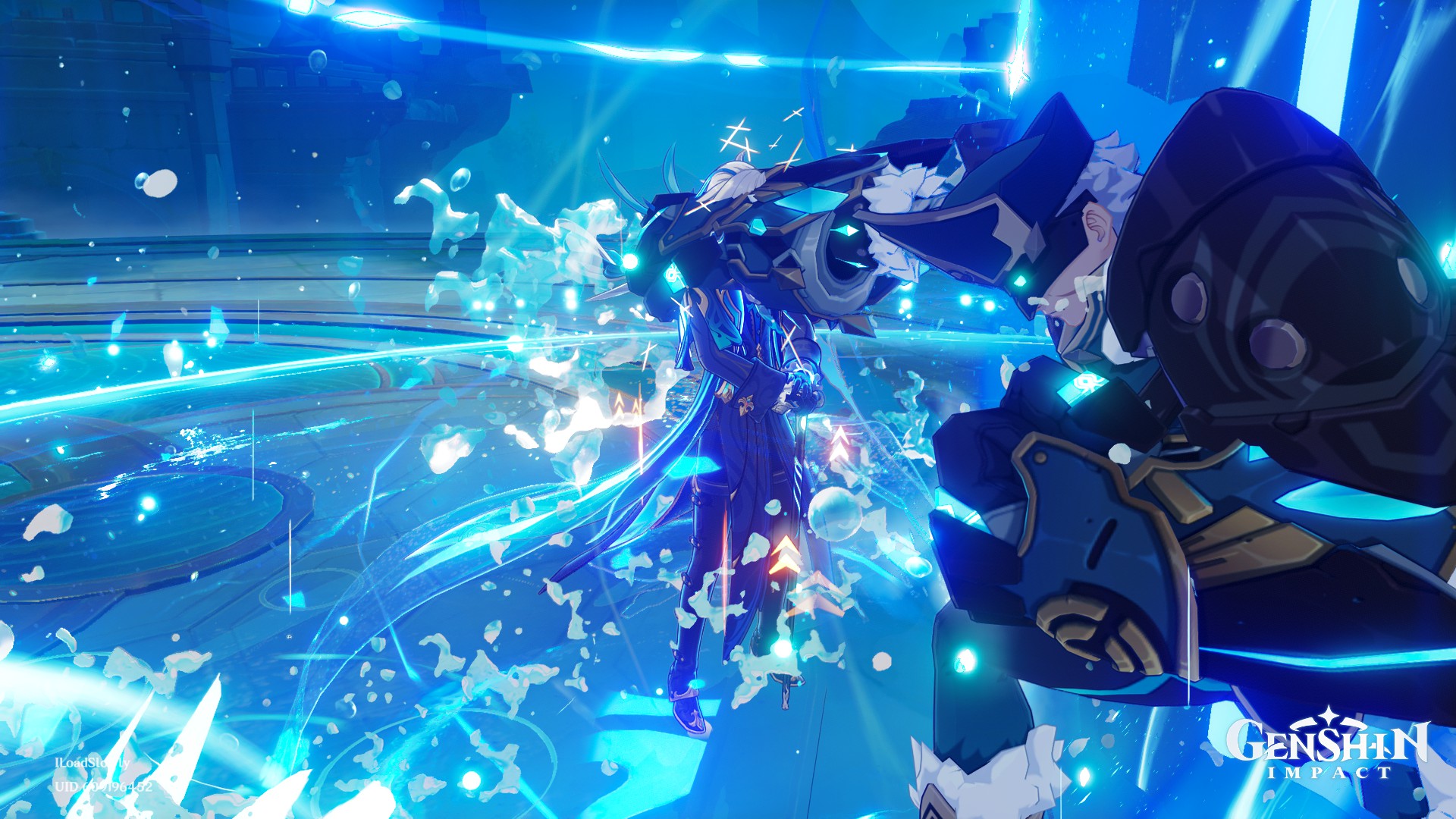 I tried to get a cool picture of Neuvillette's burst today. Genshin ...