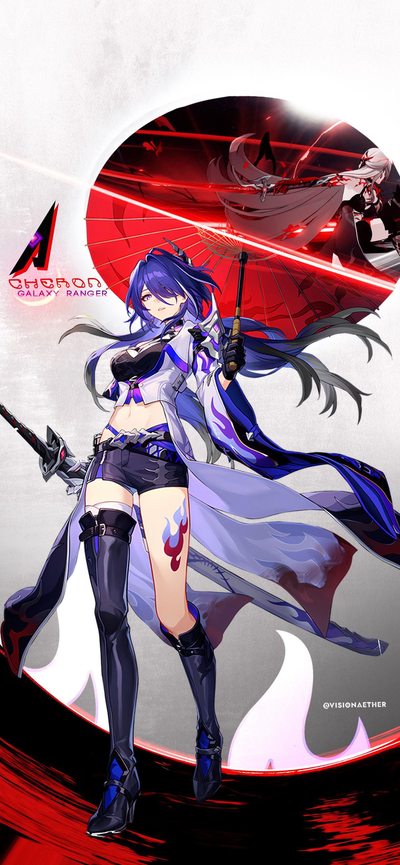 🩸🌙 ACHERON WALLPAPER I made🗡️ Since I got her on First Pull🤍 Now Imma ...