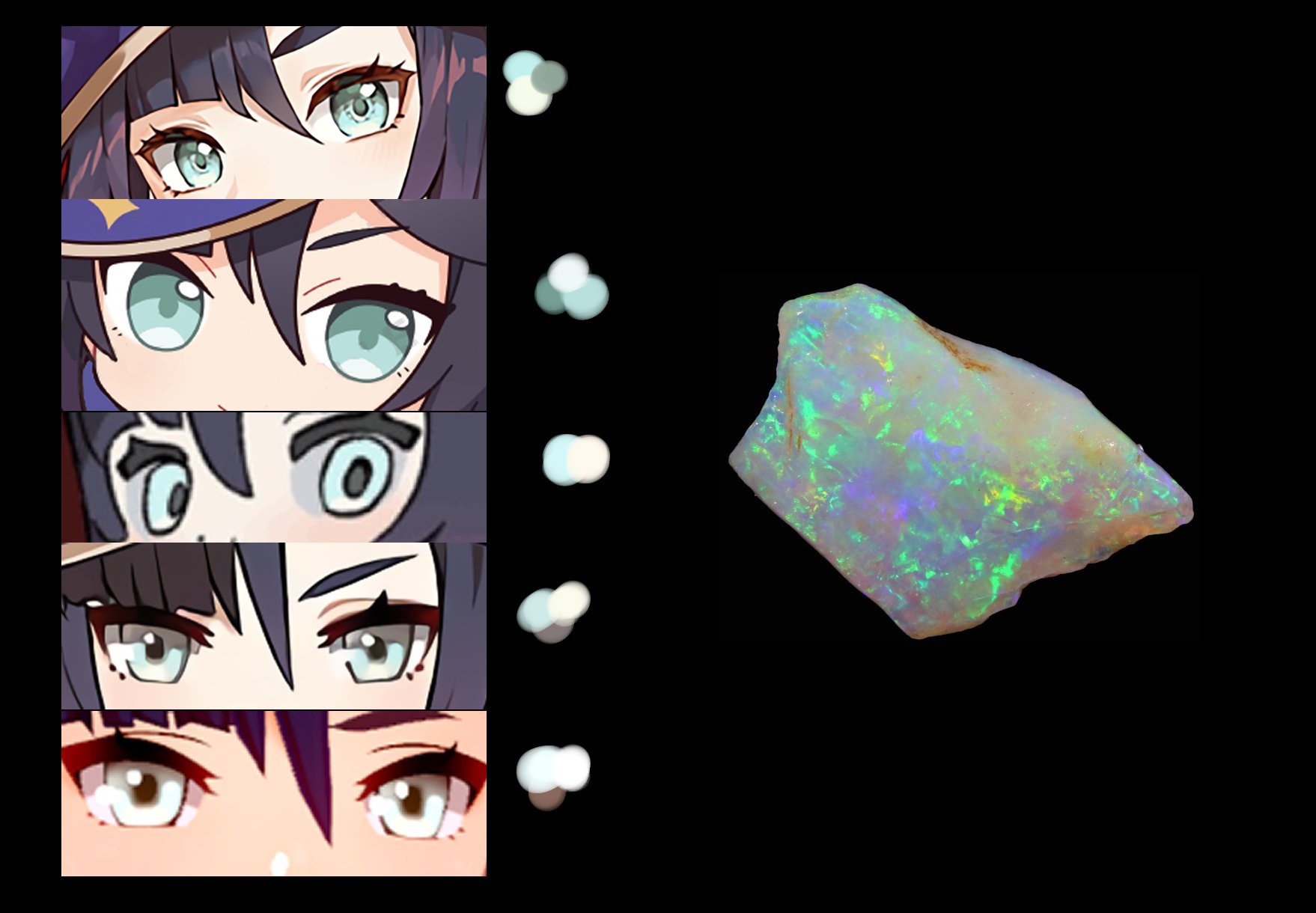 fun fact mona’s eyes actually resemble moonstone! that’s why the colors ...