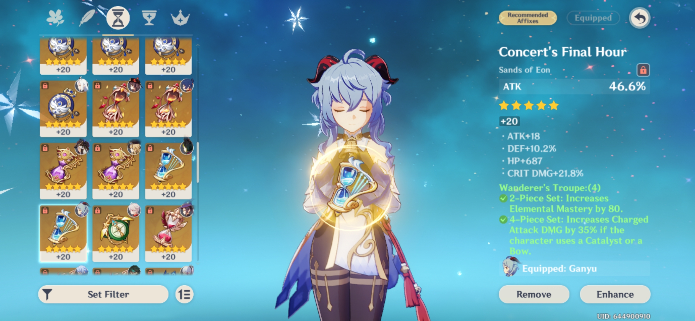 Comparing EM sands with Attack Sands with Ganyu(A little frustrated ...