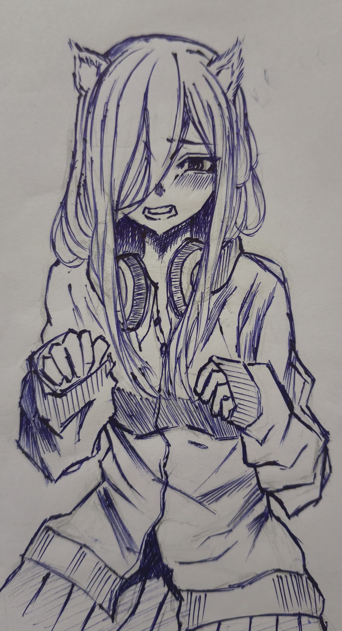 tried another pencil drawing with pen outline Genshin Impact | HoYoLAB