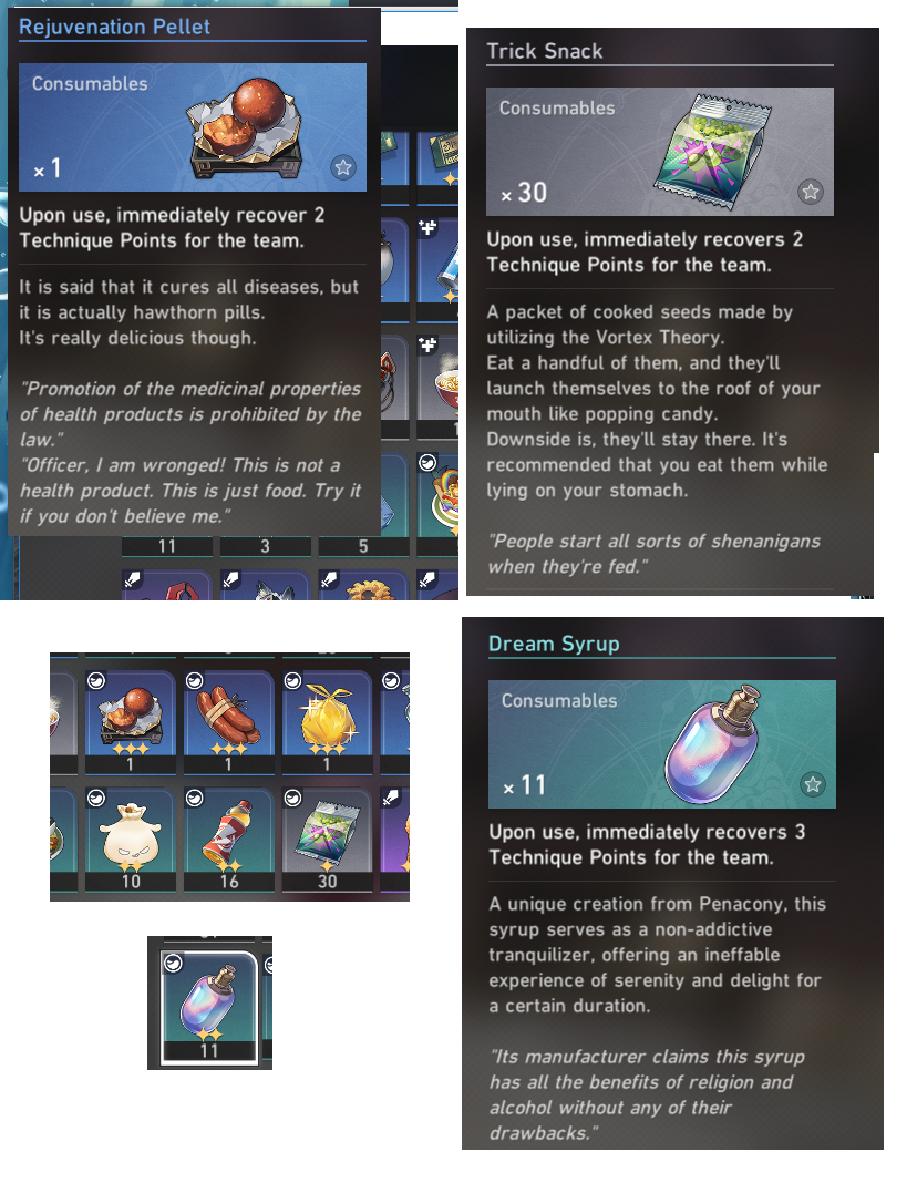 ""rejuvenation Pellet"" VS ""trick snack"" Honkai: Star Rail | HoYoLAB